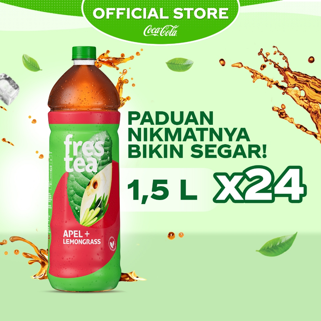 Jual Frestea Rasa Apel Minuman Teh - Botol 1.5L x 24pcs | Shopee Indonesia