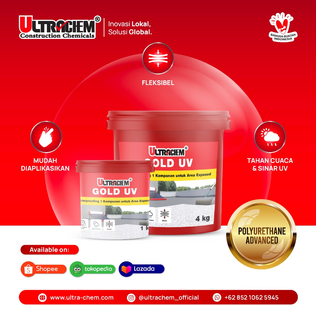 Jual ULTRACHEM GOLD UV WATERPROOFING 1 KOMPONEN - 4Kg | Shopee Indonesia