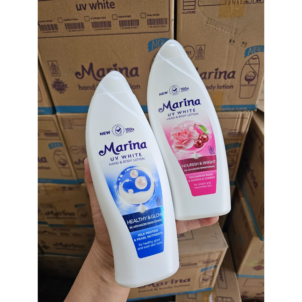Jual Marina hand&body lotion uv white 460ml | Shopee Indonesia