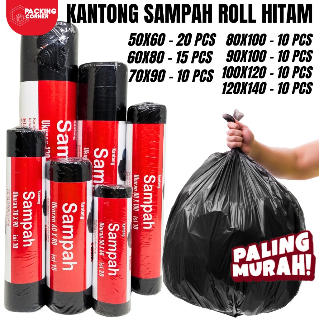 Jual Plastik Sampah Roll Kantong Sampah Trash Bag 50x60 60x80 70x90 ...