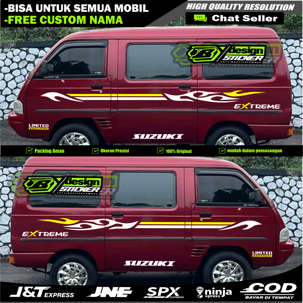 Jual Stiker Mobil Carry Futura 1.0 Striping Body Samping | Shopee Indonesia