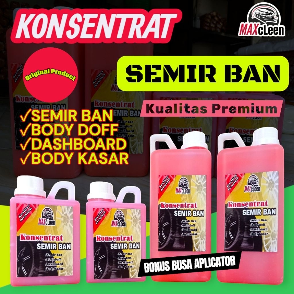 Jual MaxcLeen Kosentrat Semir Premium 1Liter Semir Ban Anti Debu Semir ...