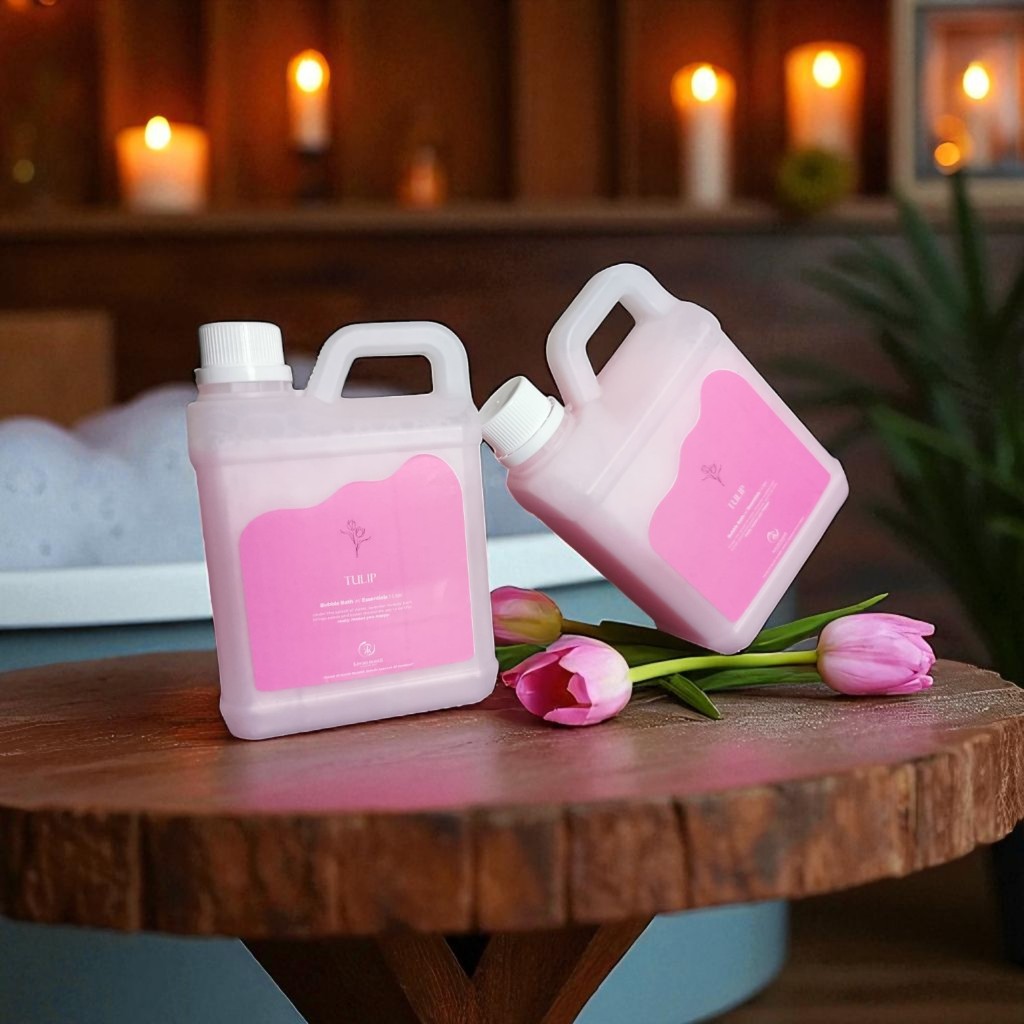 Jual 1 Liter Tulip || Extra Foam Bubble Bath Flower Series By. Kawan ...