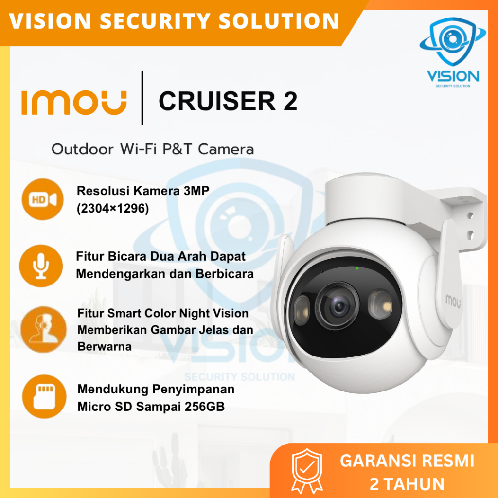 Jual Imou Cruiser 2 3MP Outdoor Pan & Tilt Wireless Smart CCTV IP ...