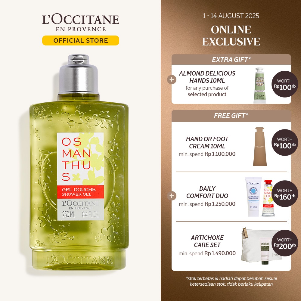 Jual L'Occitane Osmanthus Shower Gel 250ml - Sabun Mandi Cair Fruity Woody | Shopee Indonesia