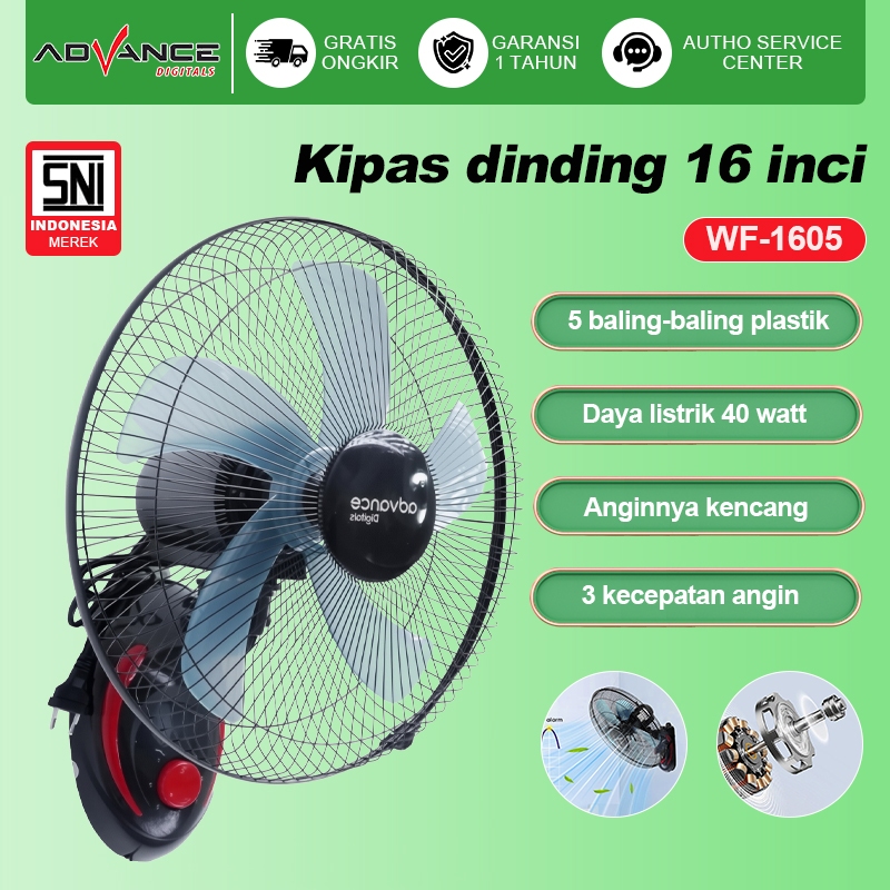 Jual Advance Kipas Angin Dinding Tembok 16 Inch 3 Speed Baling Besar ...