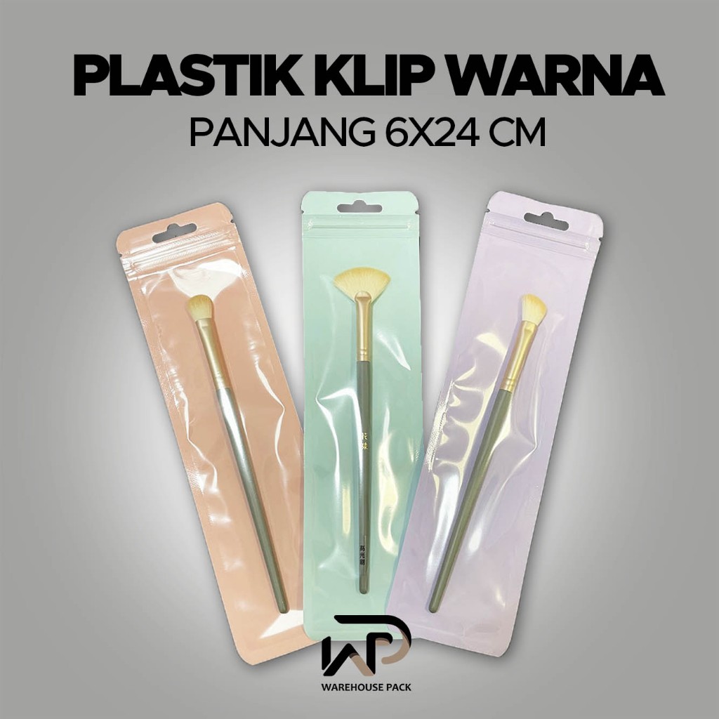 Jual ( 1 Pcs ) Plastik Klip Panjang Warna Macaron 6 x 24 cm | Tas ...