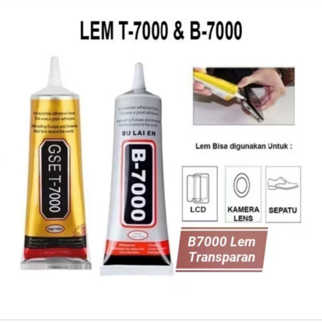 Jual Lem LCD Touchscreen 15ml T-7000 Hitam Bening | Shopee Indonesia