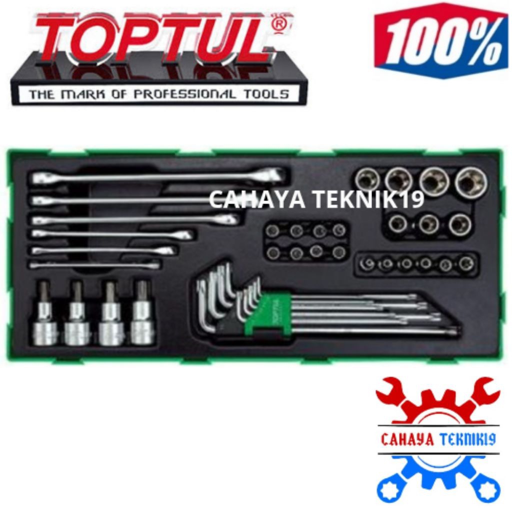 Jual 40PCS - Star & Tamperproof Socket Wrench Set Toptul GTB4006 ...