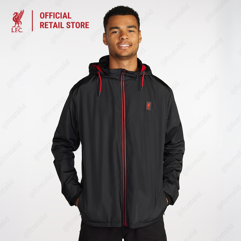 Jual Liverpool FC Mens Windcheater Black - Official LFC Jaket Original ...