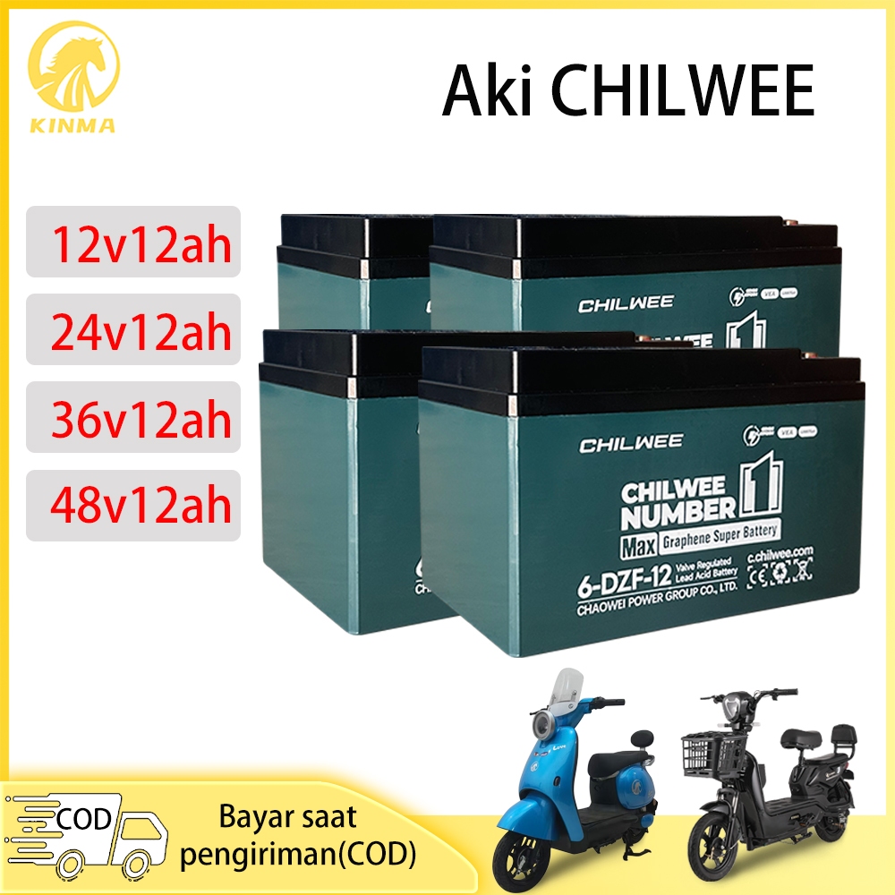 Jual Kinma CHILWEE AKI / BATERAI SEPEDA LISTRIK 12V/24V/36V/48V 12AH ...