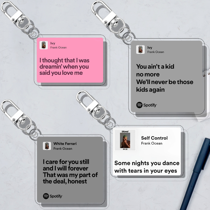 Jual Frank Ocean Keychain Spotify Lyrics | Gantungan Kunci Lirik ...