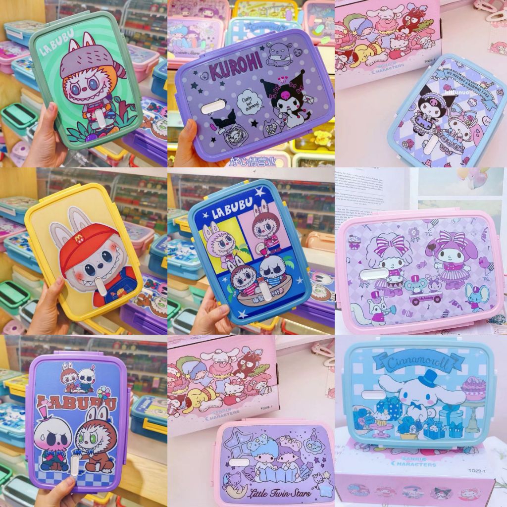 Jual Kotak Bekal Anak Kuromi Melody Cinnamoroll Labubu | Kotak Makan ...