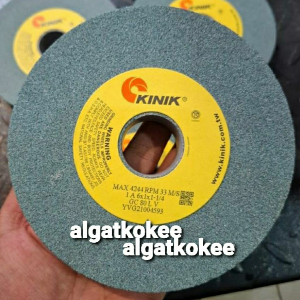 Jual KINIK batu gerinda lurus asah dan poles ukuran 6x1x1,1/4 grit 80 ...