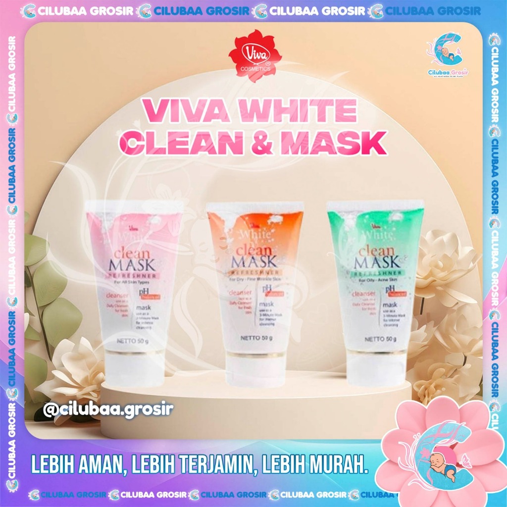 Jual VIVA White Clean & Mask for All Skin Type with Pro VIT B5 ...