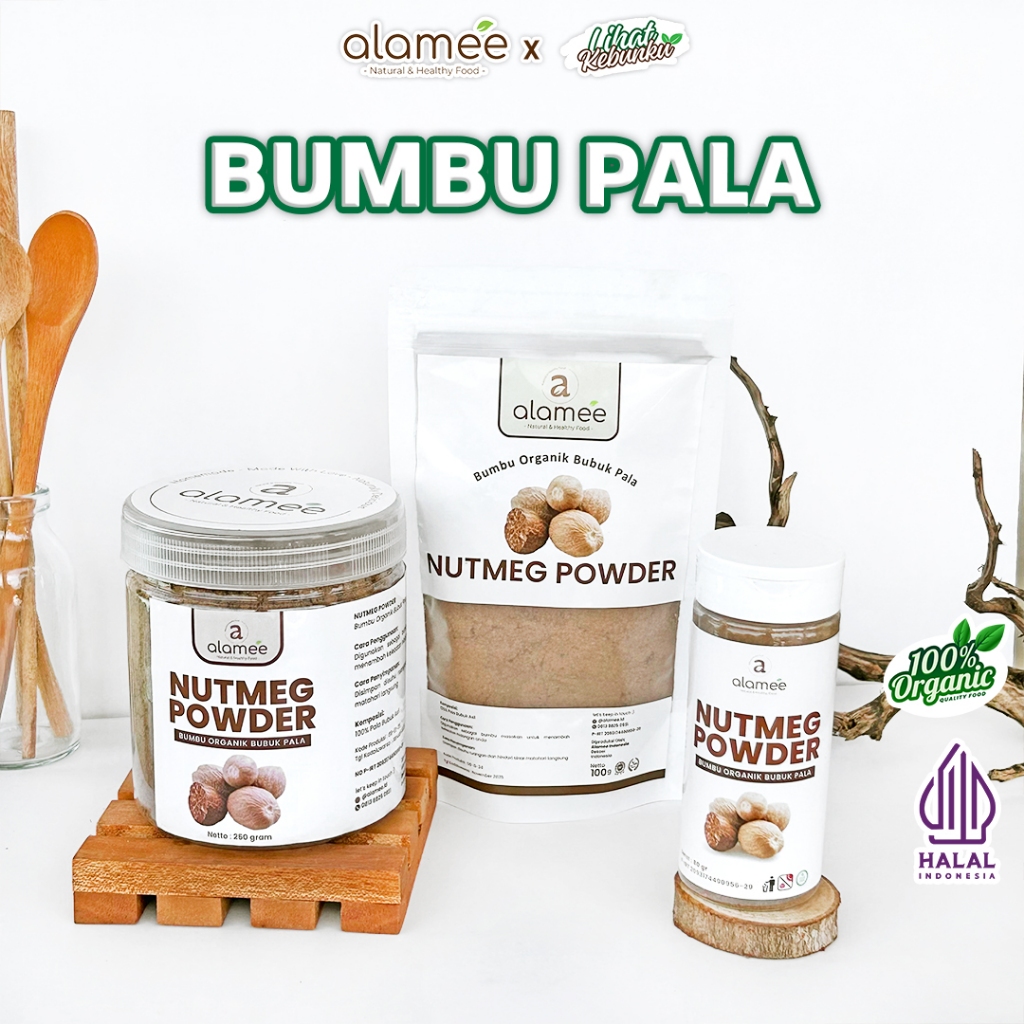 Jual ALAMEE Bumbu Dapur Pala Bubuk Nutmeg Seasoning Powder Rempah Murni ...