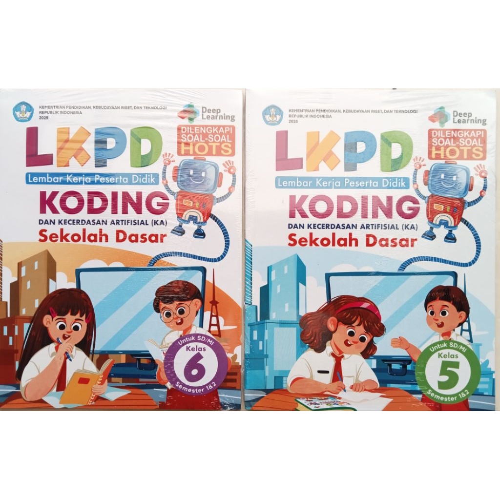 Jual LKPD KODING DAN KECERDASAN ARTIFISIAL (KA) UNTUK SD/MI KELAS 5&6 DEEP LEARNING | Shopee ...