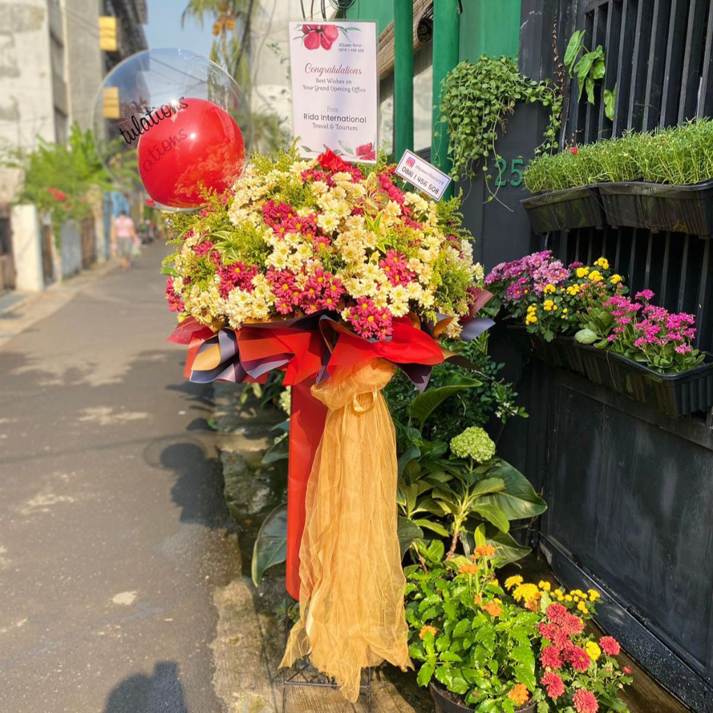 Jual Standing flowers bunga hidup congratulations congrats selamat dan ...