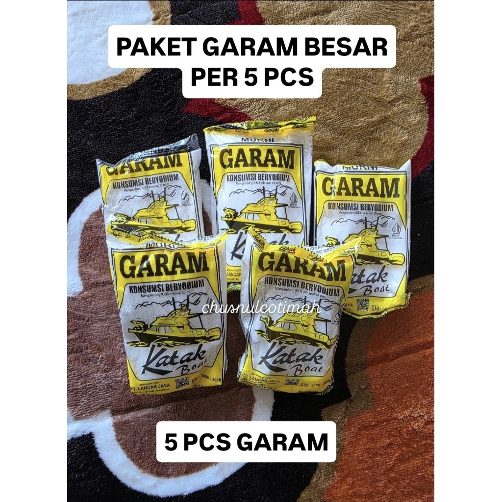 Jual [5pcs] Garam Besar 200gr / Garam Dapur Murni cap Katak Keruk ...