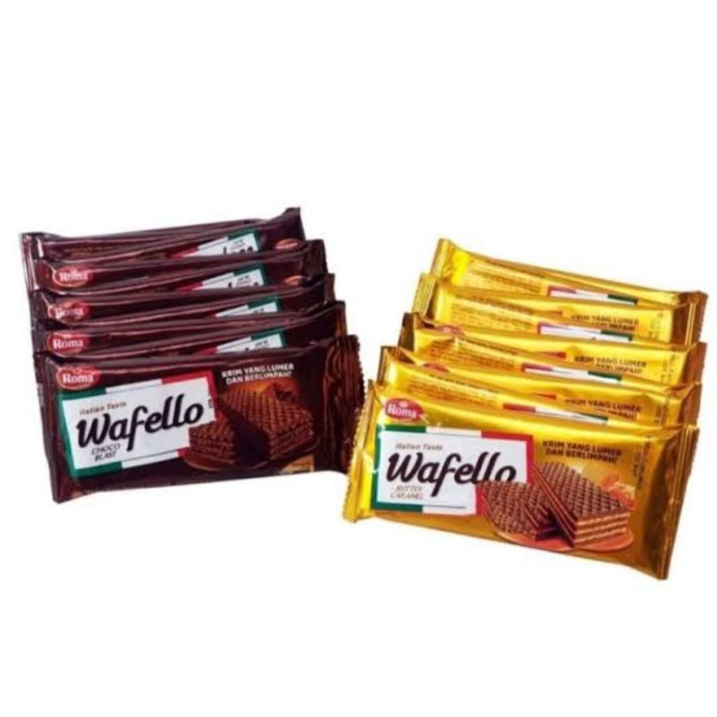 Jual wafello dua varian rasa cokelat dan caramel (15g) | Shopee Indonesia