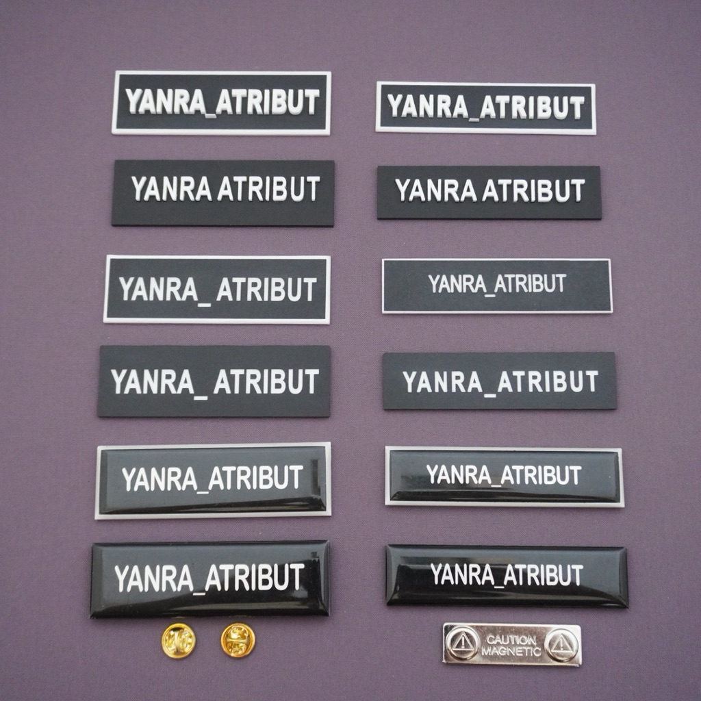 Jual Papan Nama / Name Tag Paku Magnet Peniti Request Nama Sendiri ...