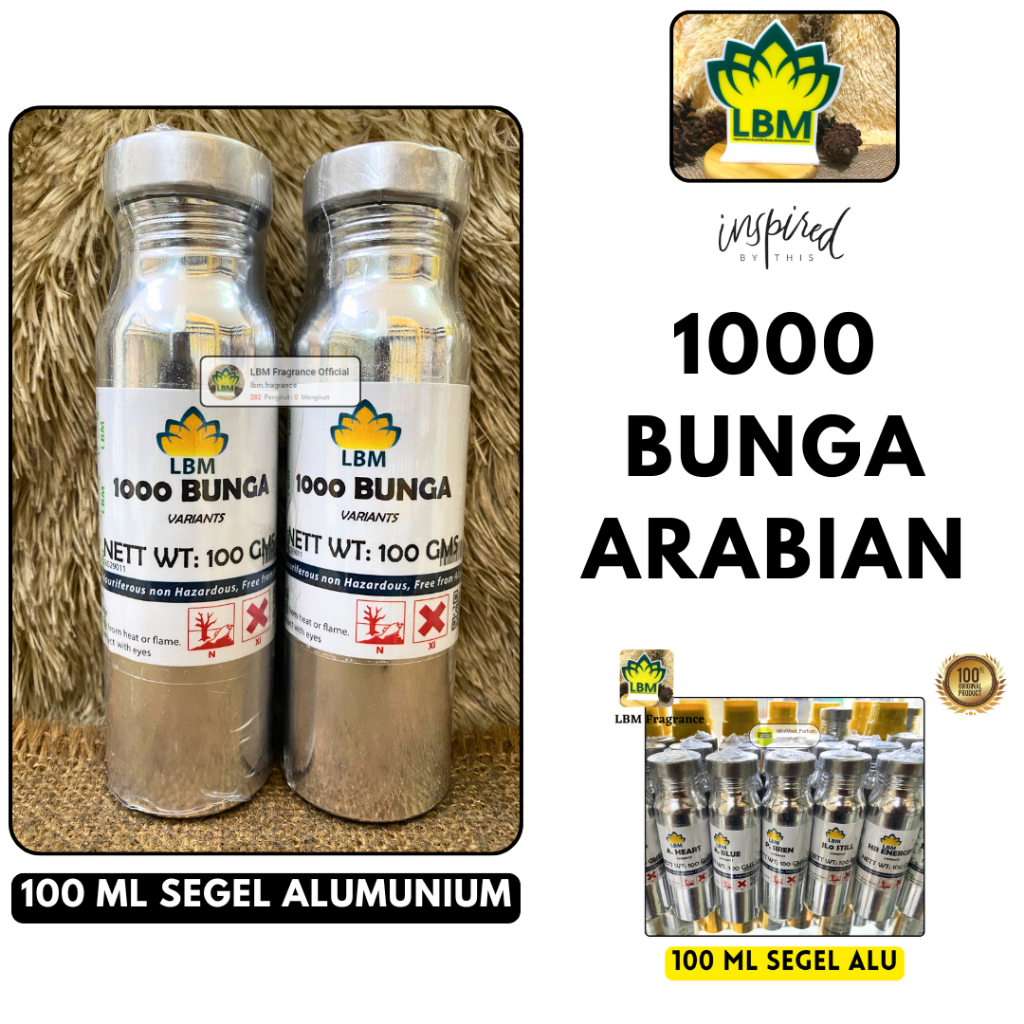 Jual Bibit Parfum 1000 BUNGA Packing 100 ML SEGEL LBM Fragrance ...