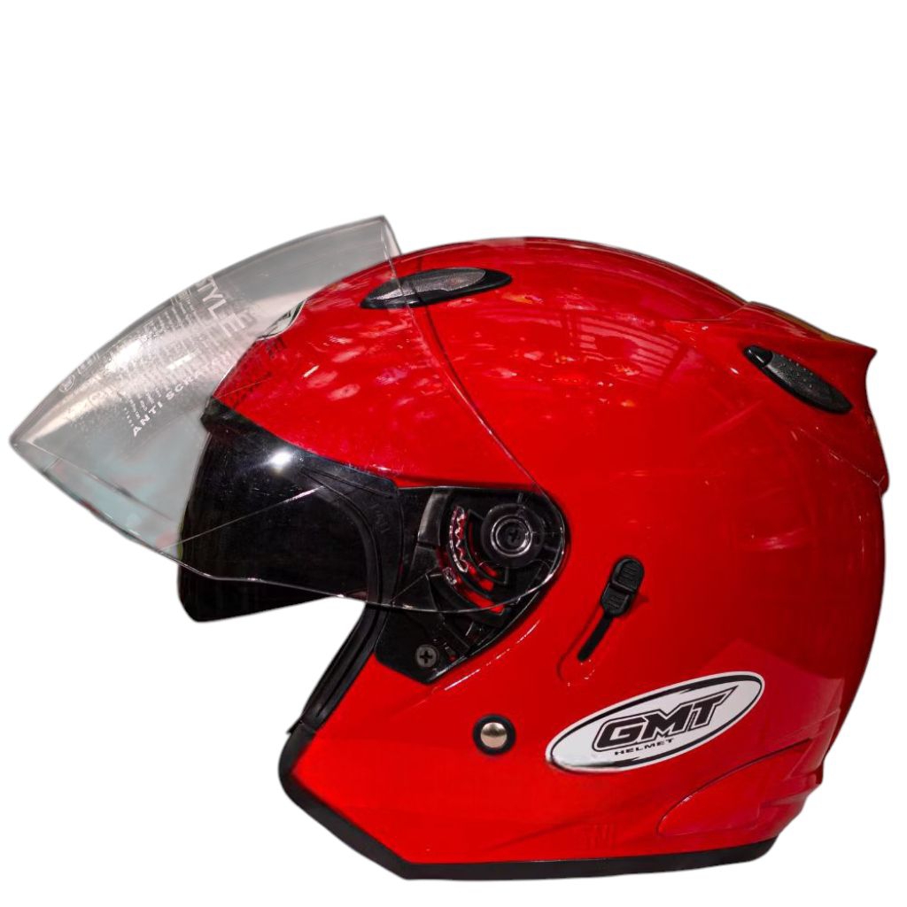 Jual helm half face double visor pria wanita standar sni | Shopee Indonesia