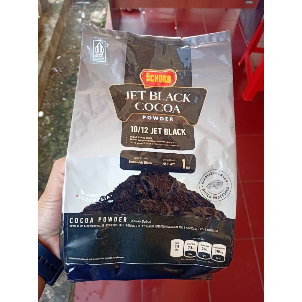 Jual SCHOKO Jet Black Cocoa Powder 1 Kg (10/12 Jet Black) | Shopee ...
