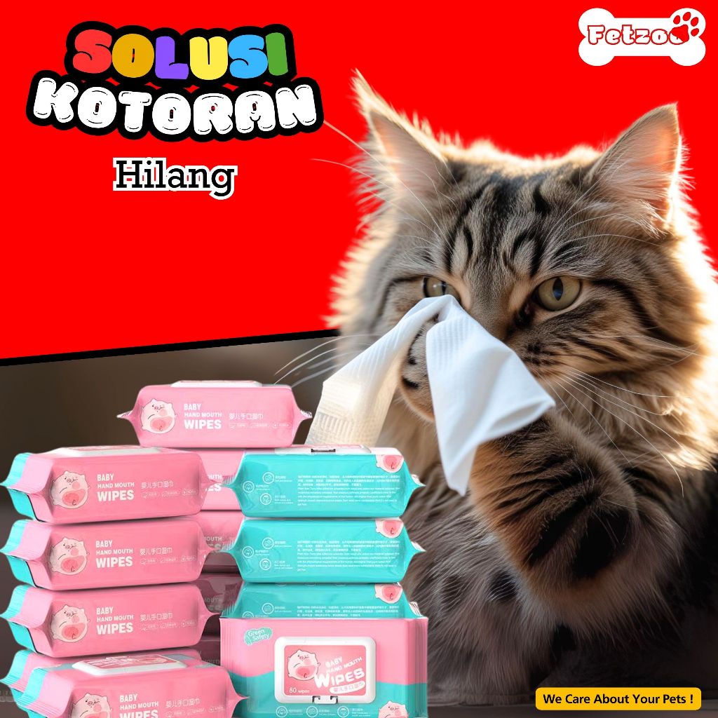 Jual Tisu Basah Kucing 80 Sheet Tissue Mata Kucing Cats Hewan ...