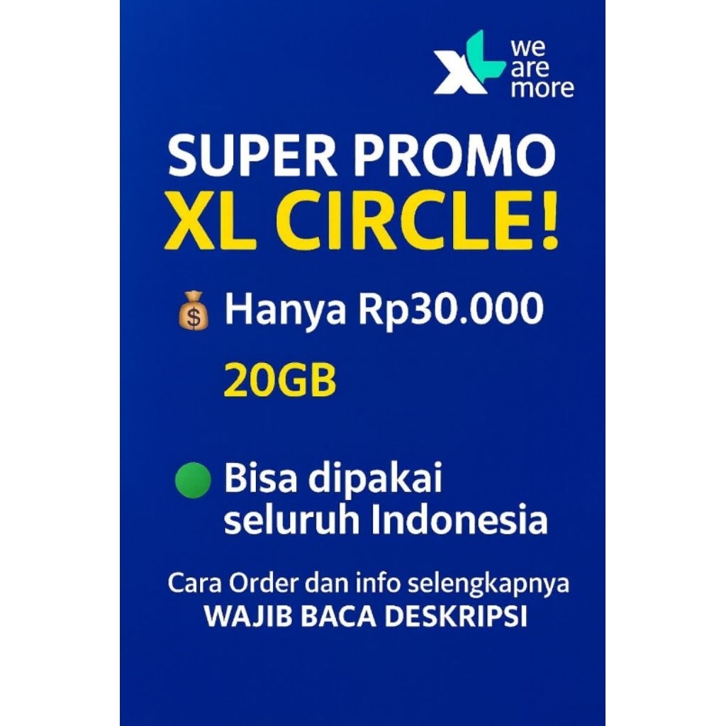 Jual Super Promo Paket Data XL Circle 20gb | Shopee Indonesia