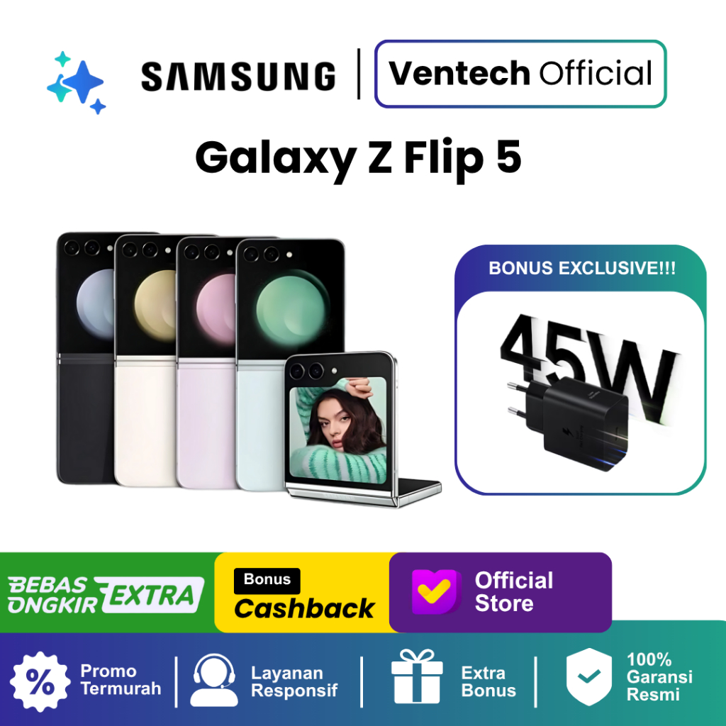 Jual Samsung Galaxy Z Flip 5 [8/256GB 8/512GB] Mint Graphite Lavender ...