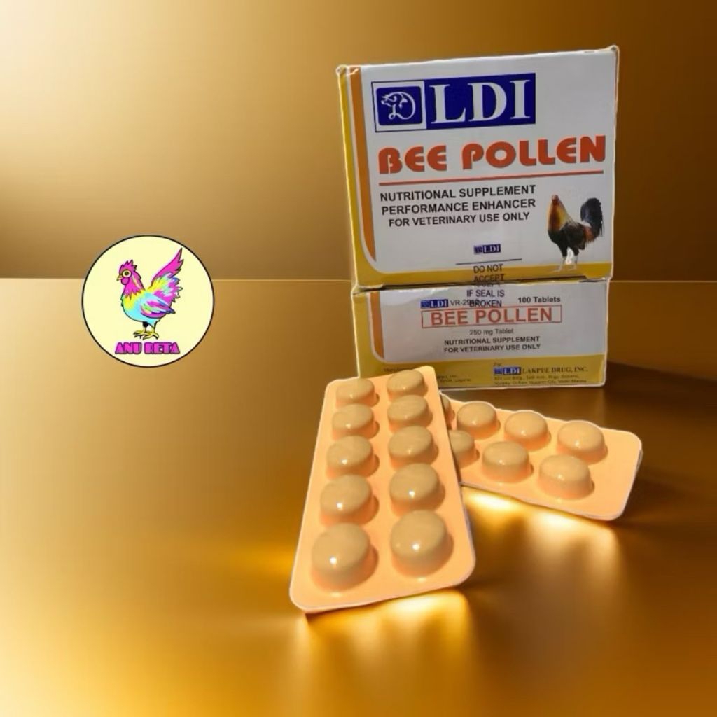 Jual Bee Pollen LDI Vitamin Suplemen ayam 1 strip isi 10 tablet ...