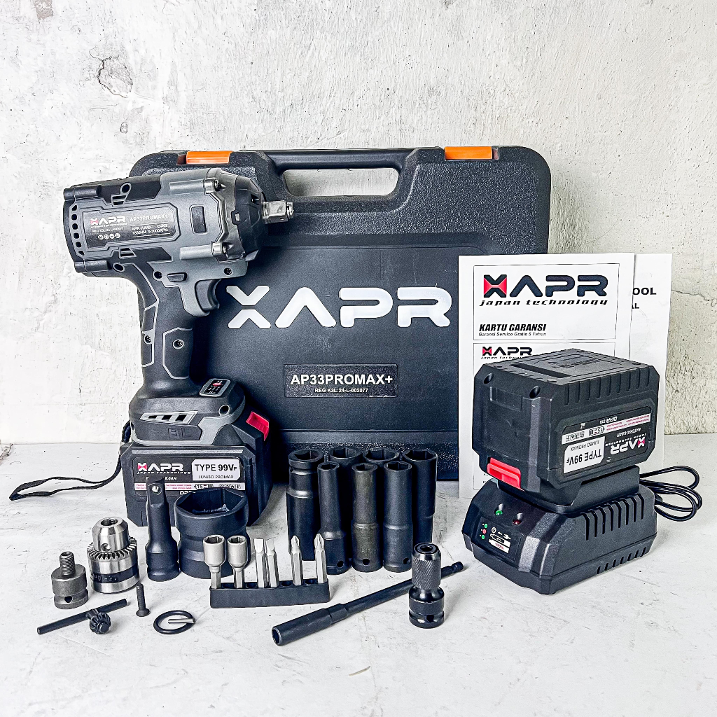 Jual XAPR AP33 PROMAX Impact Wrench JUMBO 1/2inch Torsi 1850nm untuk ...