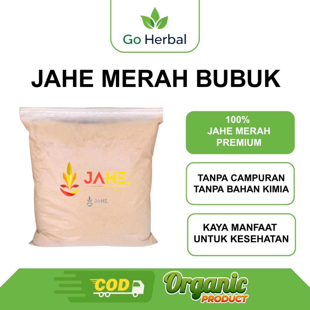 Jual Jahe Merah Bubuk 100% Jahe Merah Asli Premium Kemasan Plastik ...