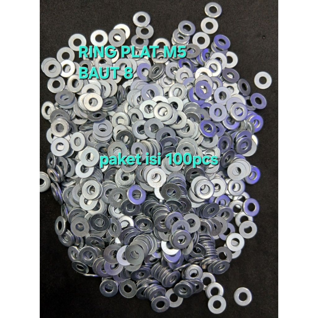 Jual Ring plat M5 putih baut 8 / paket 100pcs | Shopee Indonesia