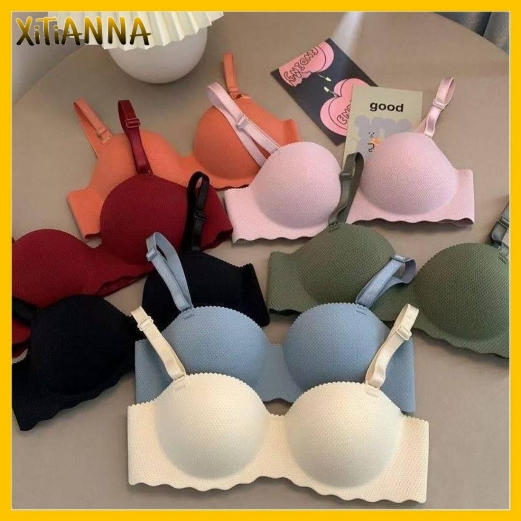 Jual XT Bra Seamless Push Up Pengait Pakaian Dalam Wanita Bralette ...