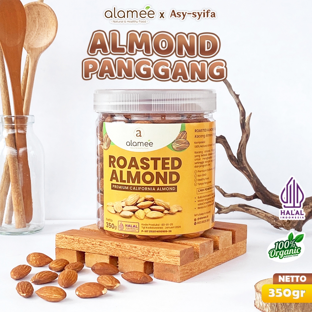 Jual Almond Almon Panggang Ukuran 350gr Kacang Kualitas Premium Roasted ...
