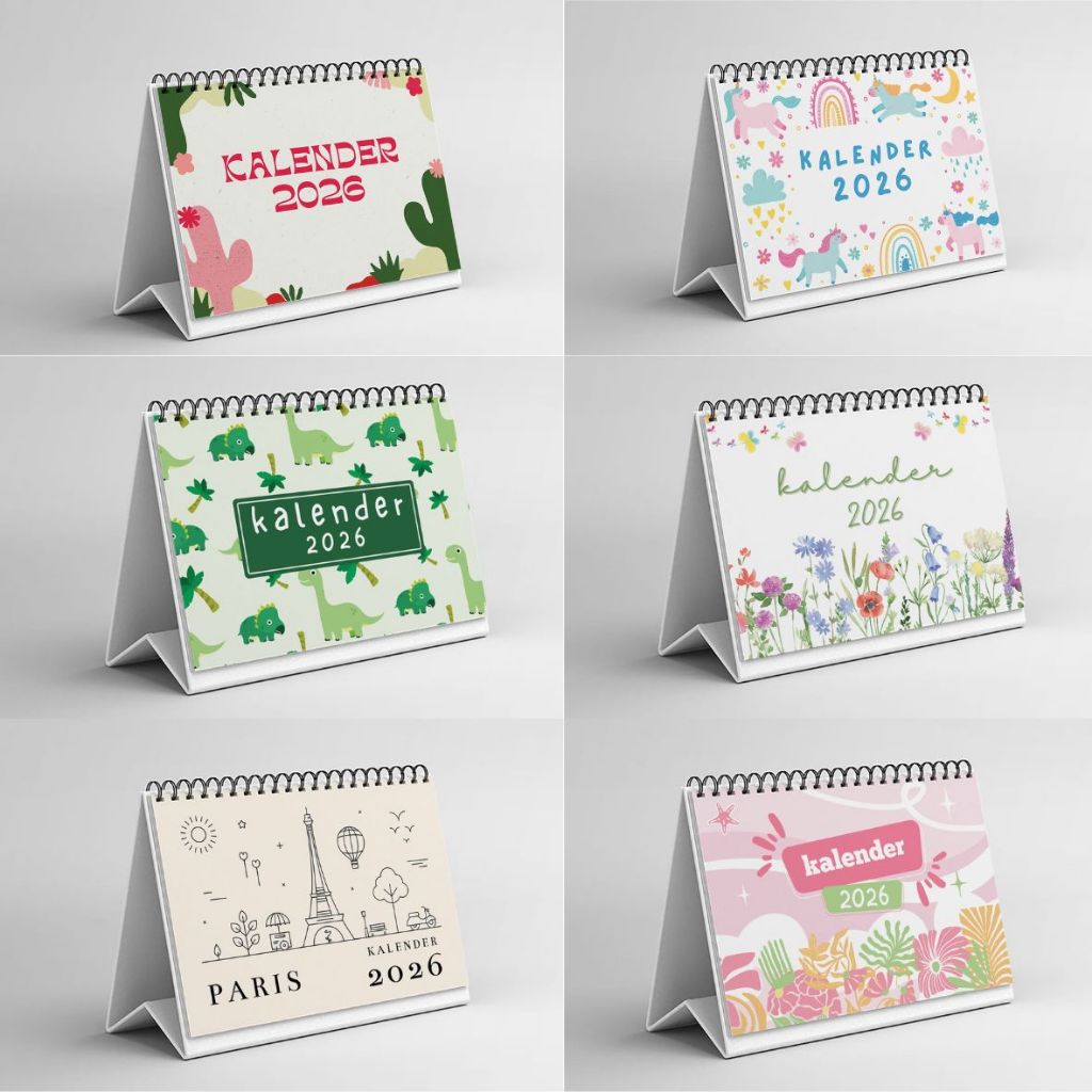 Jual Calendar Meja A6 2026 - Ukuran A6 - Kalender Meja Aesthetic 2026 ...