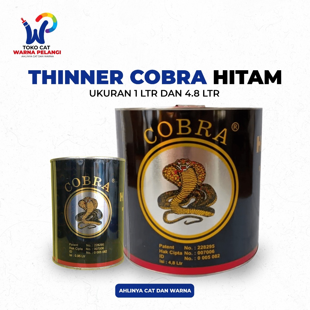 Jual Thinner Cobra Hitam 0,9 liter & 4,8 Liter | Pengencer Cat Kualitas ...