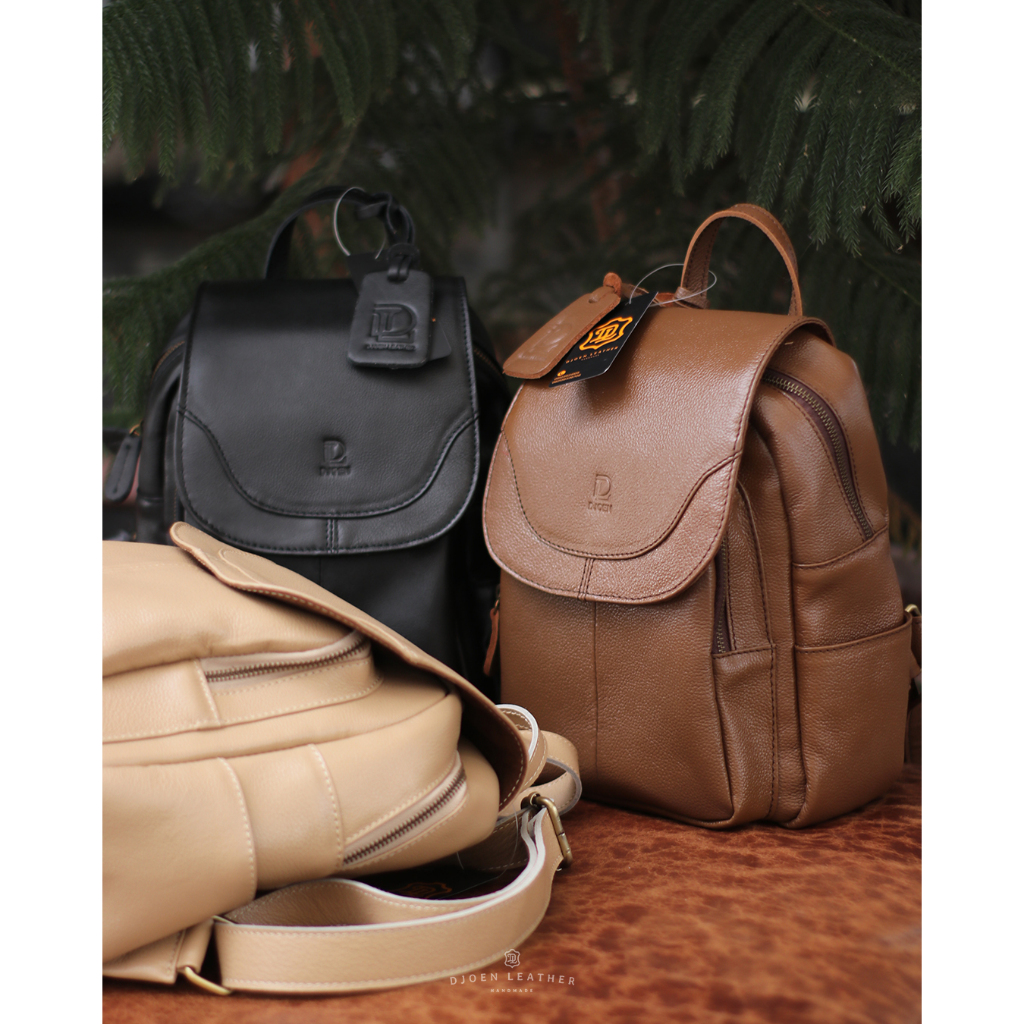 Jual djoen leather tas ransel wanita kulit sapi asli Friska Ransel by ...