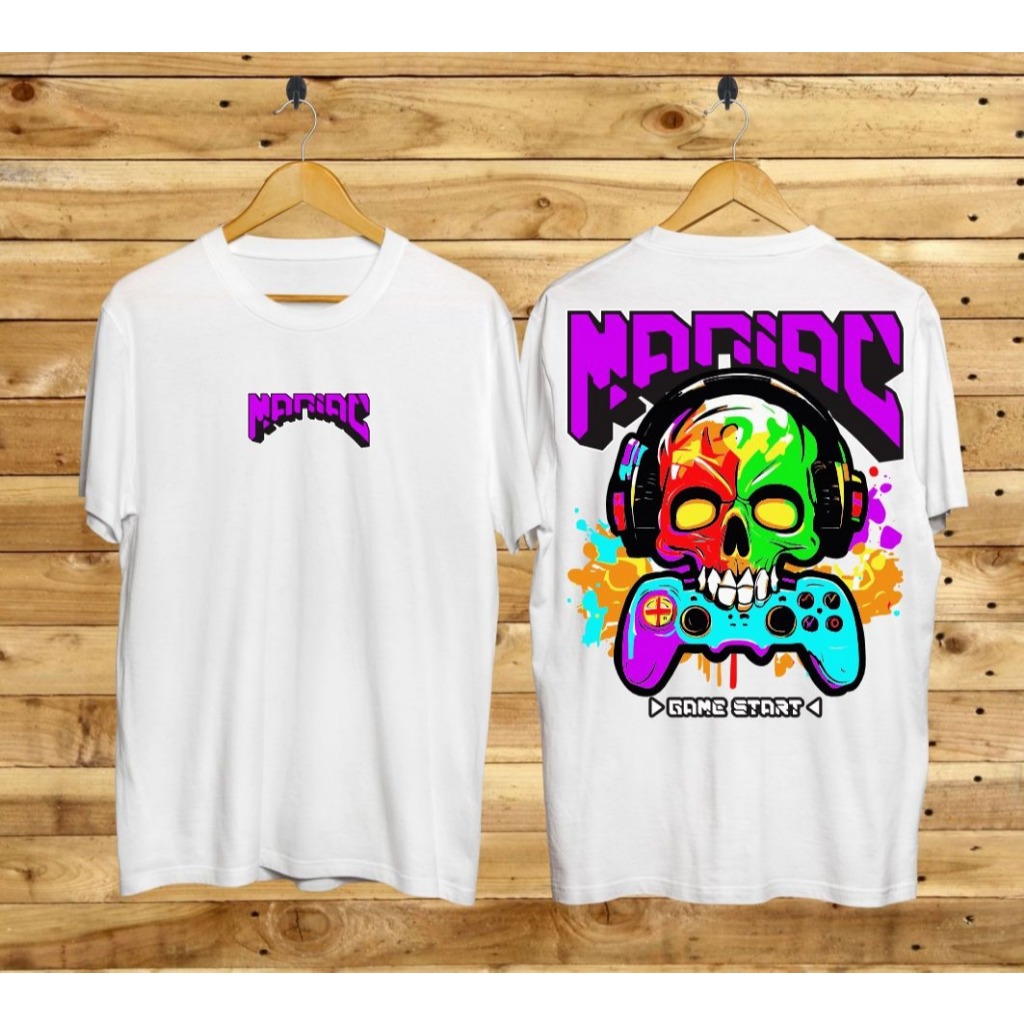 Jual Baju Kaos Pria Skull Maniac Game T-shirt Tengkorak Streetwear ...