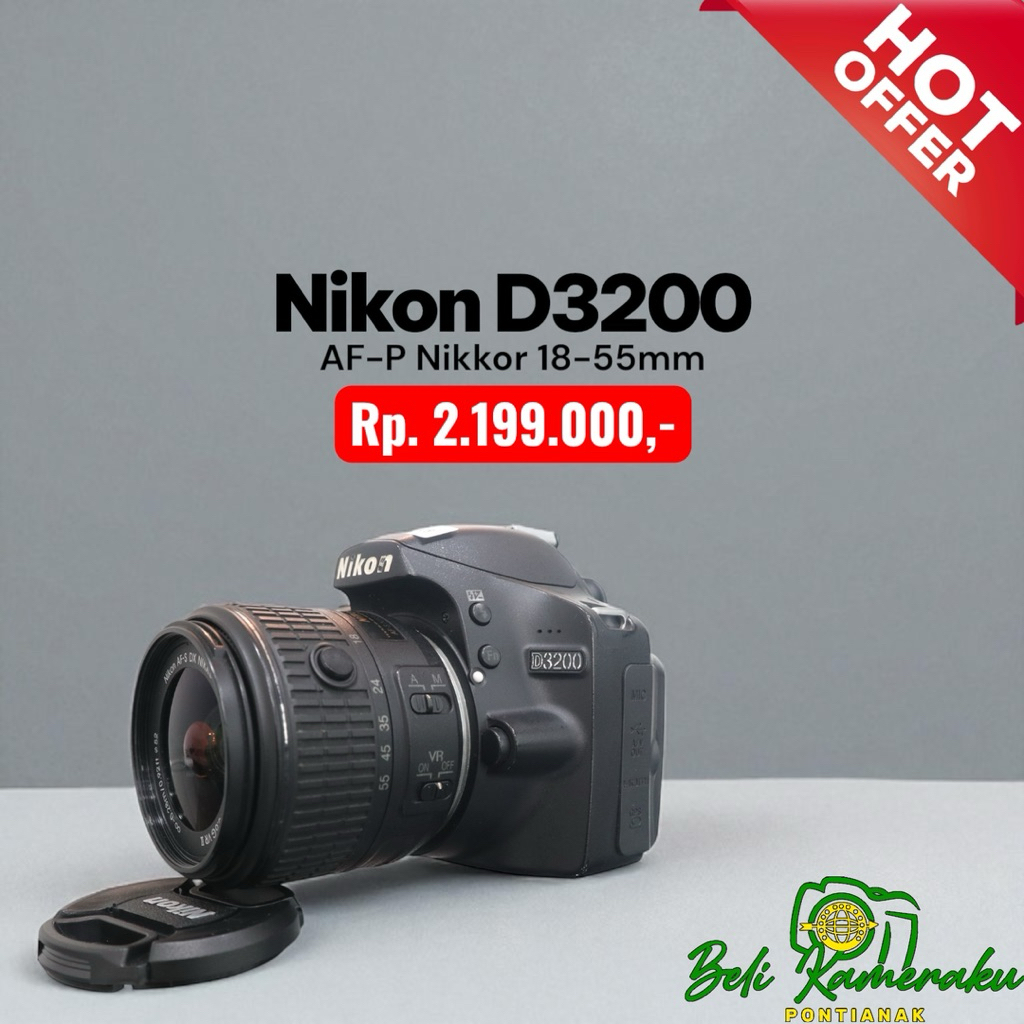Jual Kamera Nikon D3200 Kit AF-P 18-55mm | Shopee Indonesia