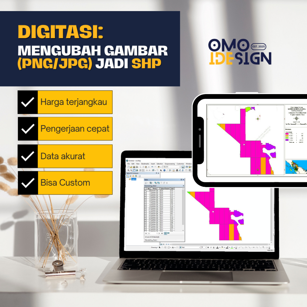 Jual [omoidesign.id] Jasa Digitasi Peta JPG/PNG/PDF ke SHP | Input Peta ...