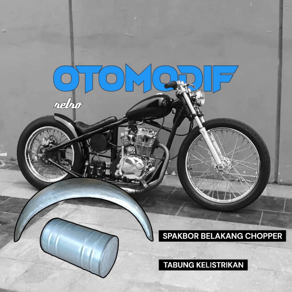 Jual Spakbor Belakang Chopper Tebal 1.2 mm & Tabung Kelistrikan Chopper ...