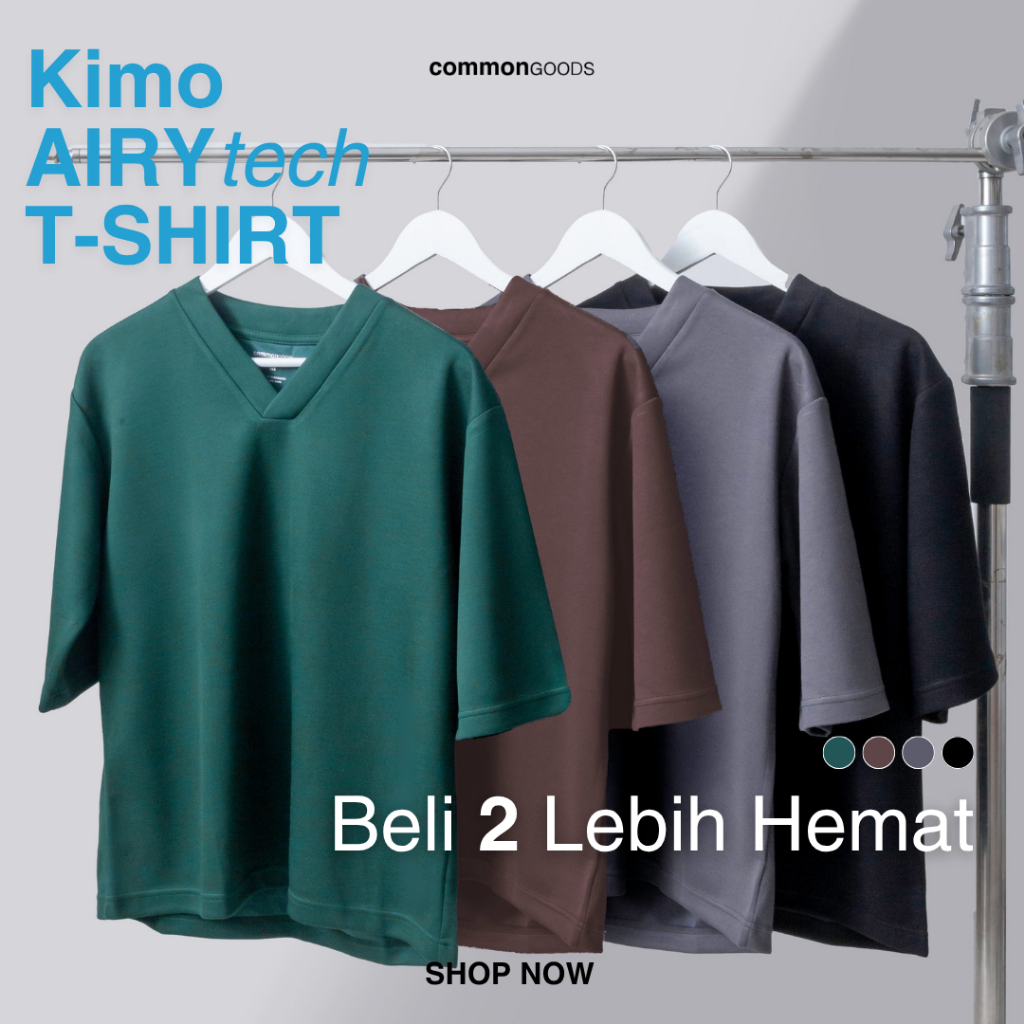 Jual Common Goods Short Sleeve Kimo Airytech T-Shirt Series | Shopee ...