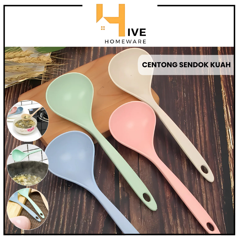 Jual HIVE Centong Sendok Besar Gagang Panjang Kuah Plastik Jerami ...
