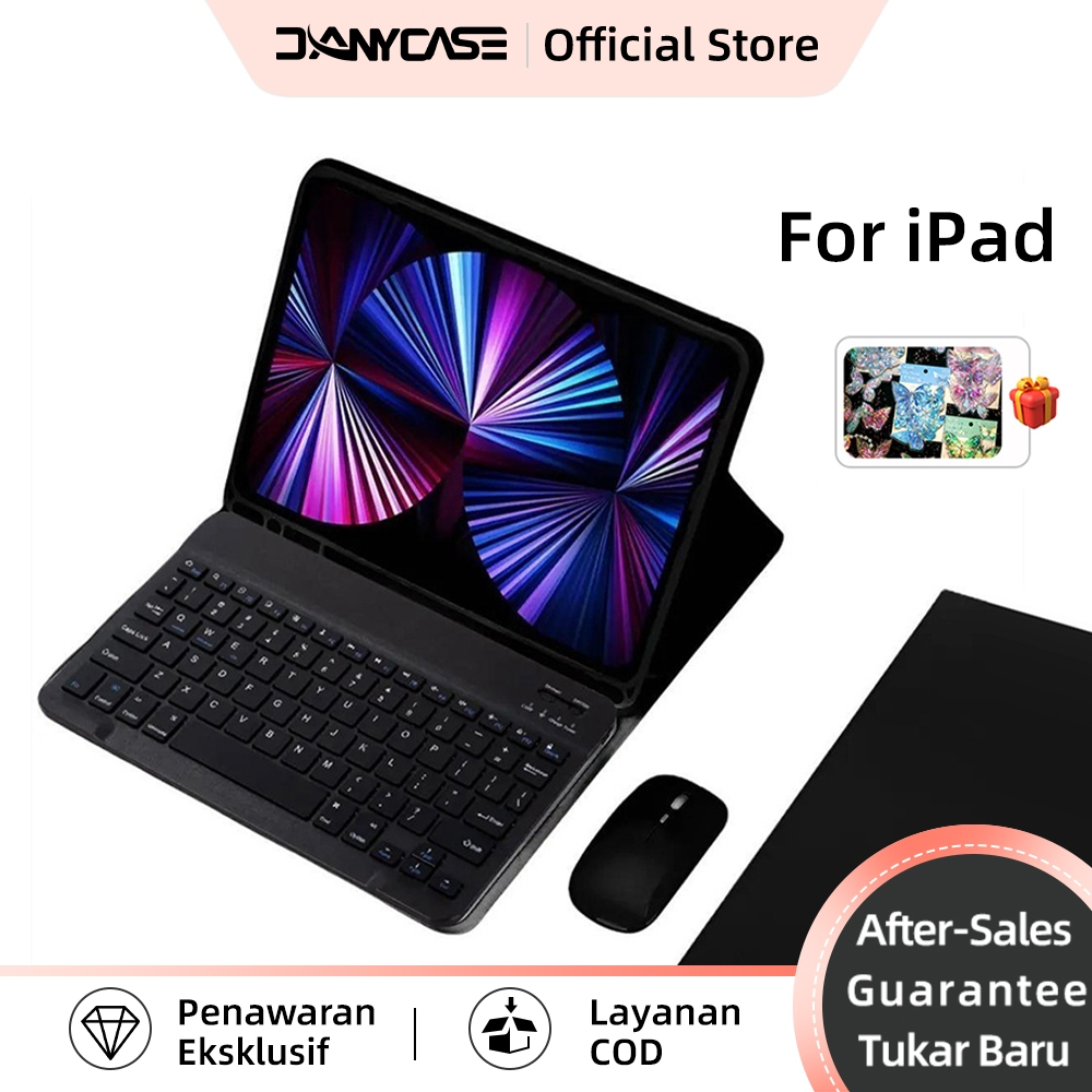 Jual DANYCASE Keyboard Case with Mouse for iPad 7th 8th 9th 10.2 ...