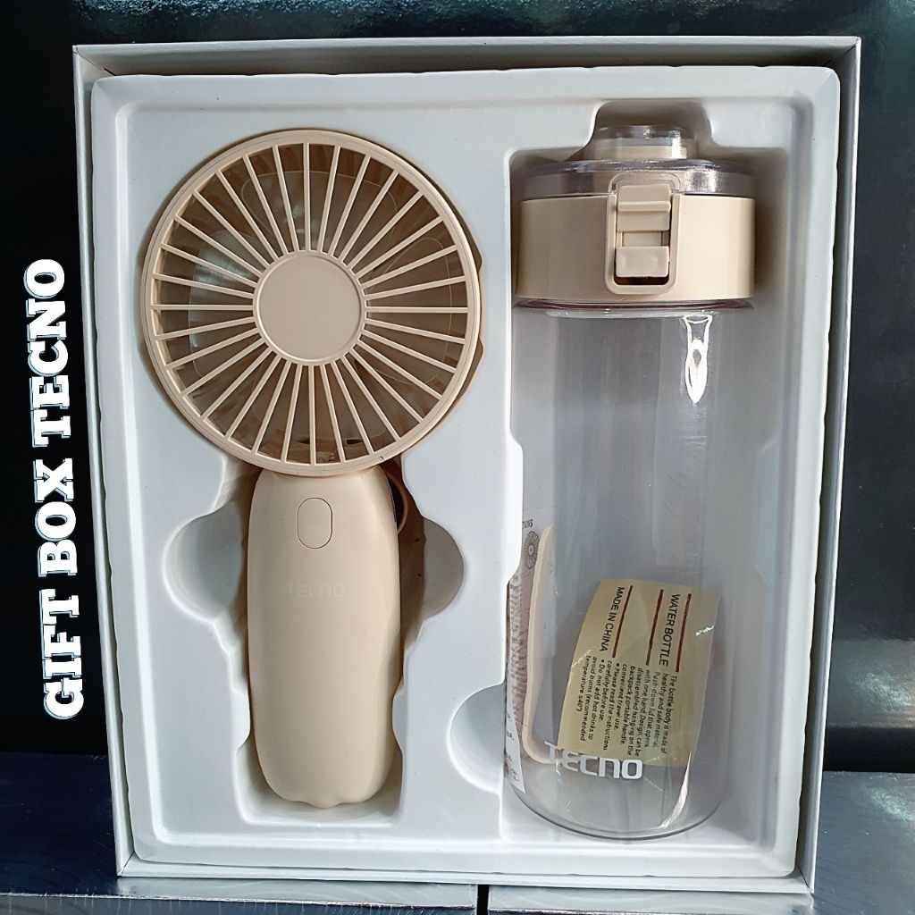 Jual Gift Box Tecno Exclusive Premium || Kipas Portable || Botol Minum ...