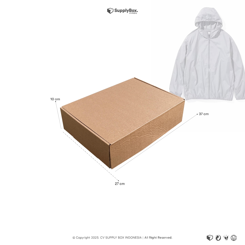 Jual KARDUS BOX PACKAGING 37 x 27 x 10 CM | Dus Box | Kardus Box ...