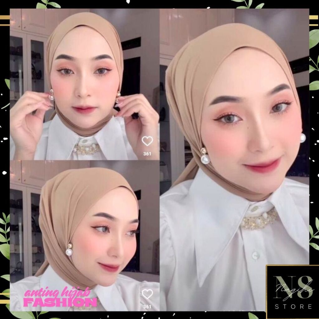 Jual ANTING KLIP HIJAB / ANTING FASHION HIJAB KOREA / ANTING KLIP HIJAB ...